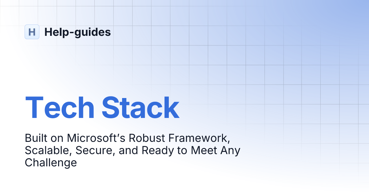 Tech Stack | Help-guides